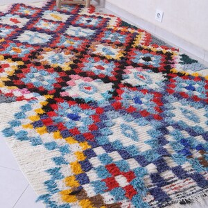 Vintage Moroccan Rug 4.8 X 9.5 Feet Morocco Rug - Handmade Rug ...