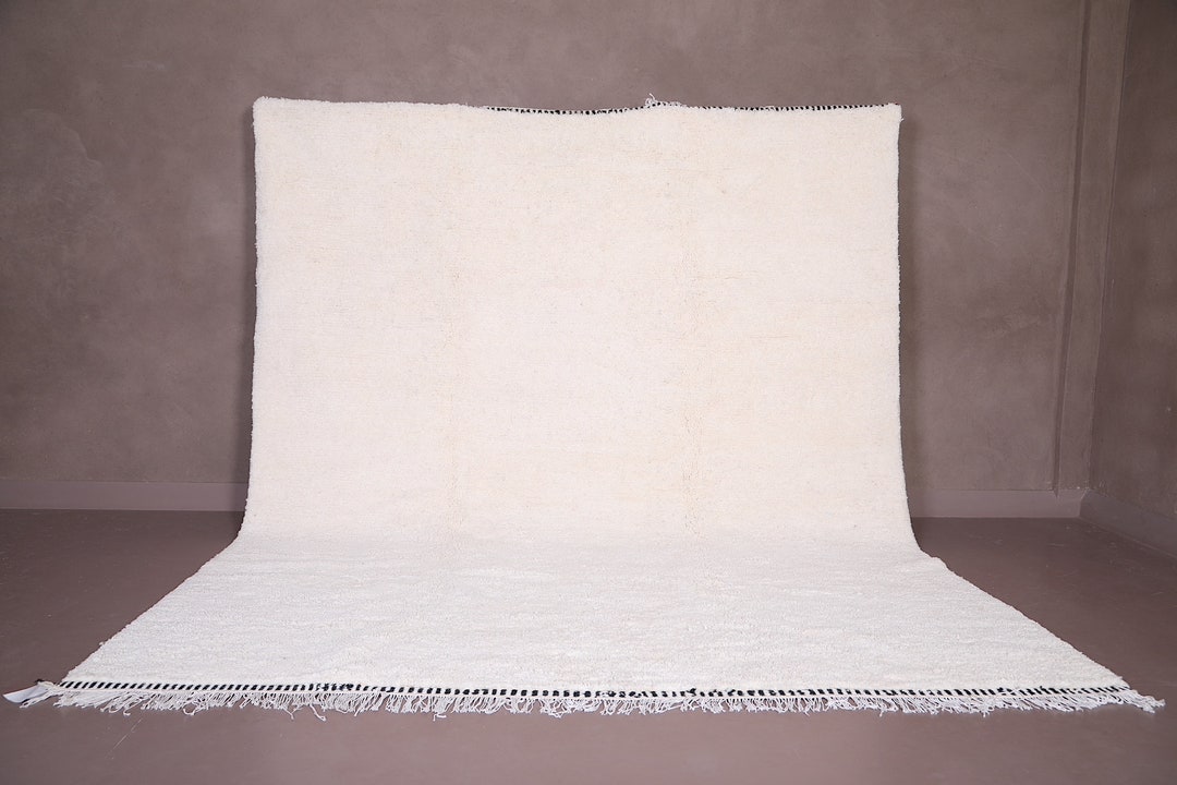 Moroccan Rug White - Solid White Rug - Plain White Rug - Minimalist Rug ...