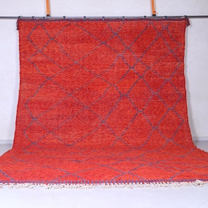 Moroccan Red Rug - Berber Rug - Red Rug - Wool Berber Rug - Beni Ourain ...