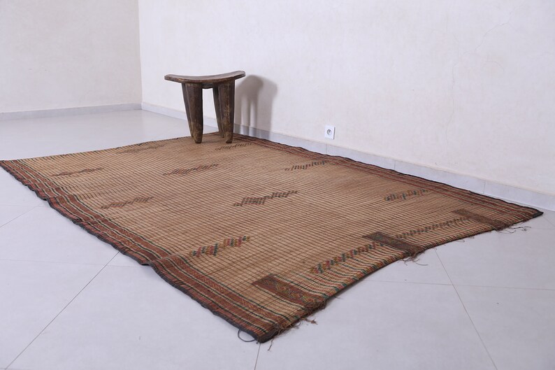 Vintage African Tuareg Mat 6.1 X 8.4 Feet - Vintage Tuareg Rug ...