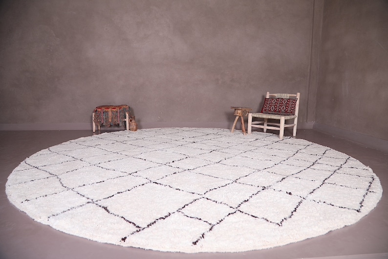 Moroccan Round Rug Handmade Round Rug Berber Round Rug - Etsy