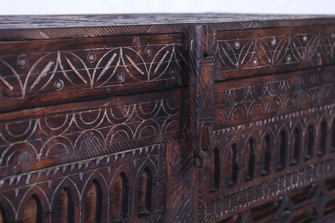Wooden Chest Vintage Moroccan Chest Berber Wooden Chest | Etsy