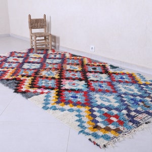 Vintage Moroccan Rug 4.8 X 9.5 Feet Morocco Rug - Handmade Rug ...