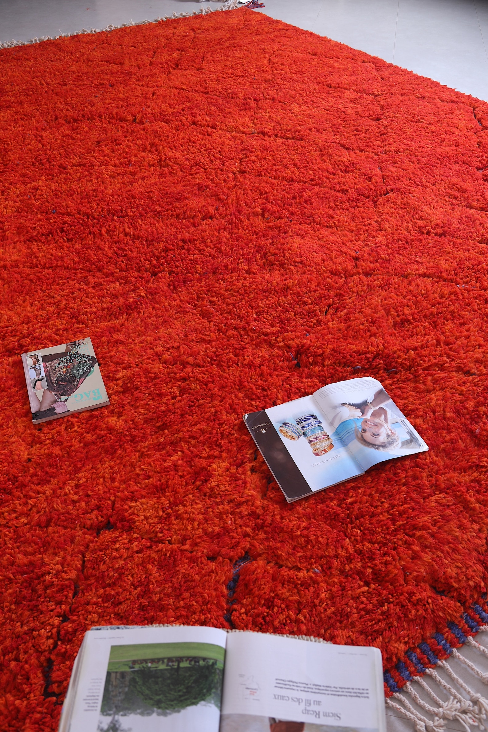 Moroccan Red Rug - Berber Rug - Red Rug - Wool Berber Rug - Beni Ourain ...