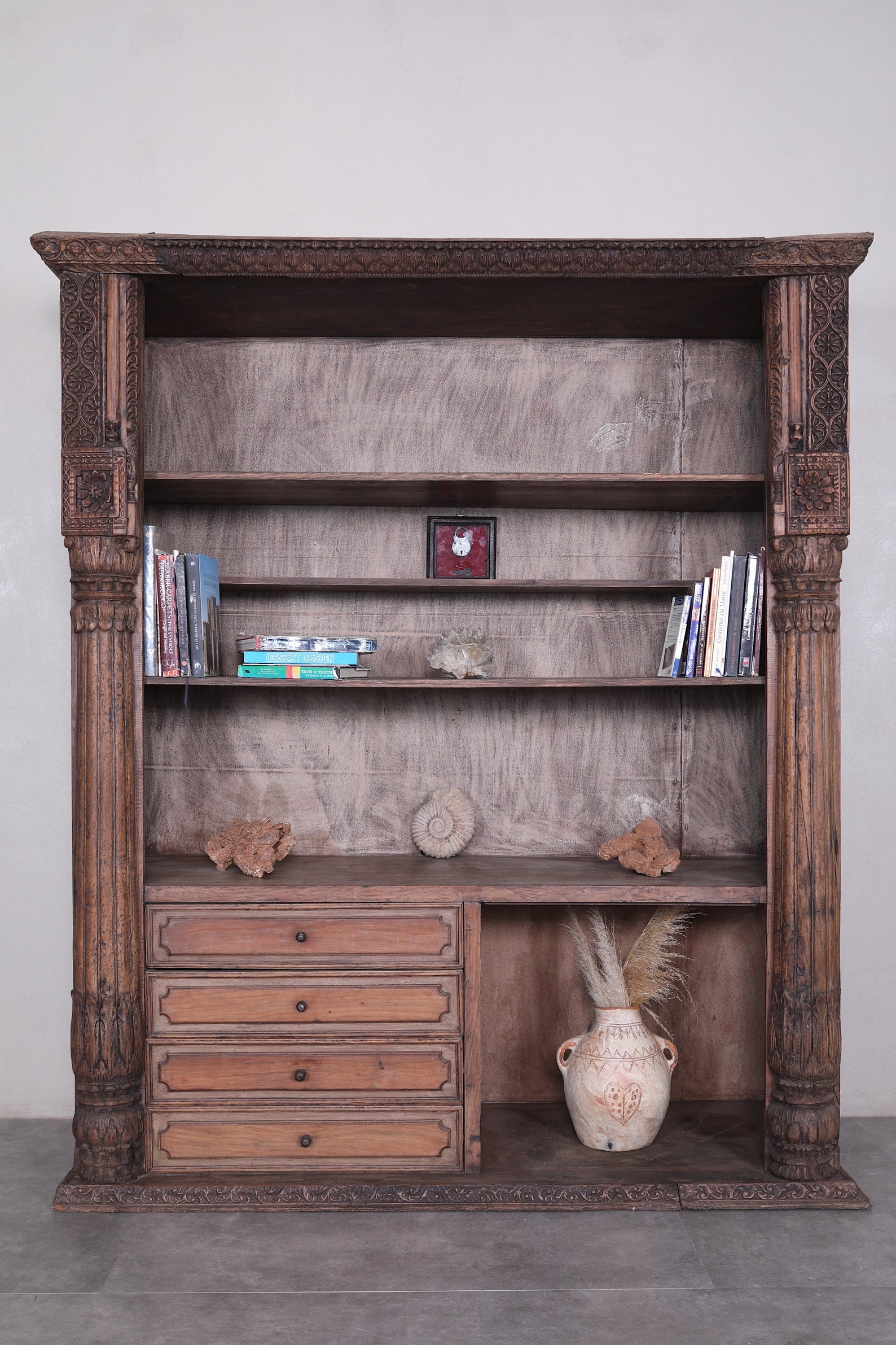 Wooden Library Handmade Library Wooden Bookshelf Home - Etsy