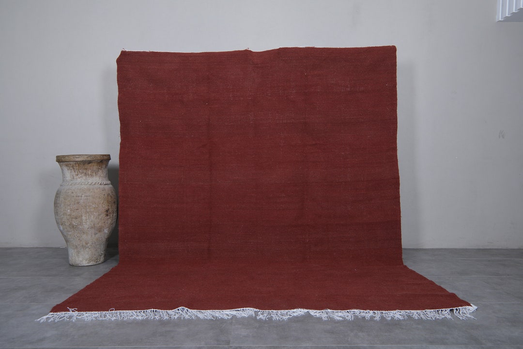 Custom Morocco Rug - Handmade Terracotta Rug - Moroccan Wool Rug ...