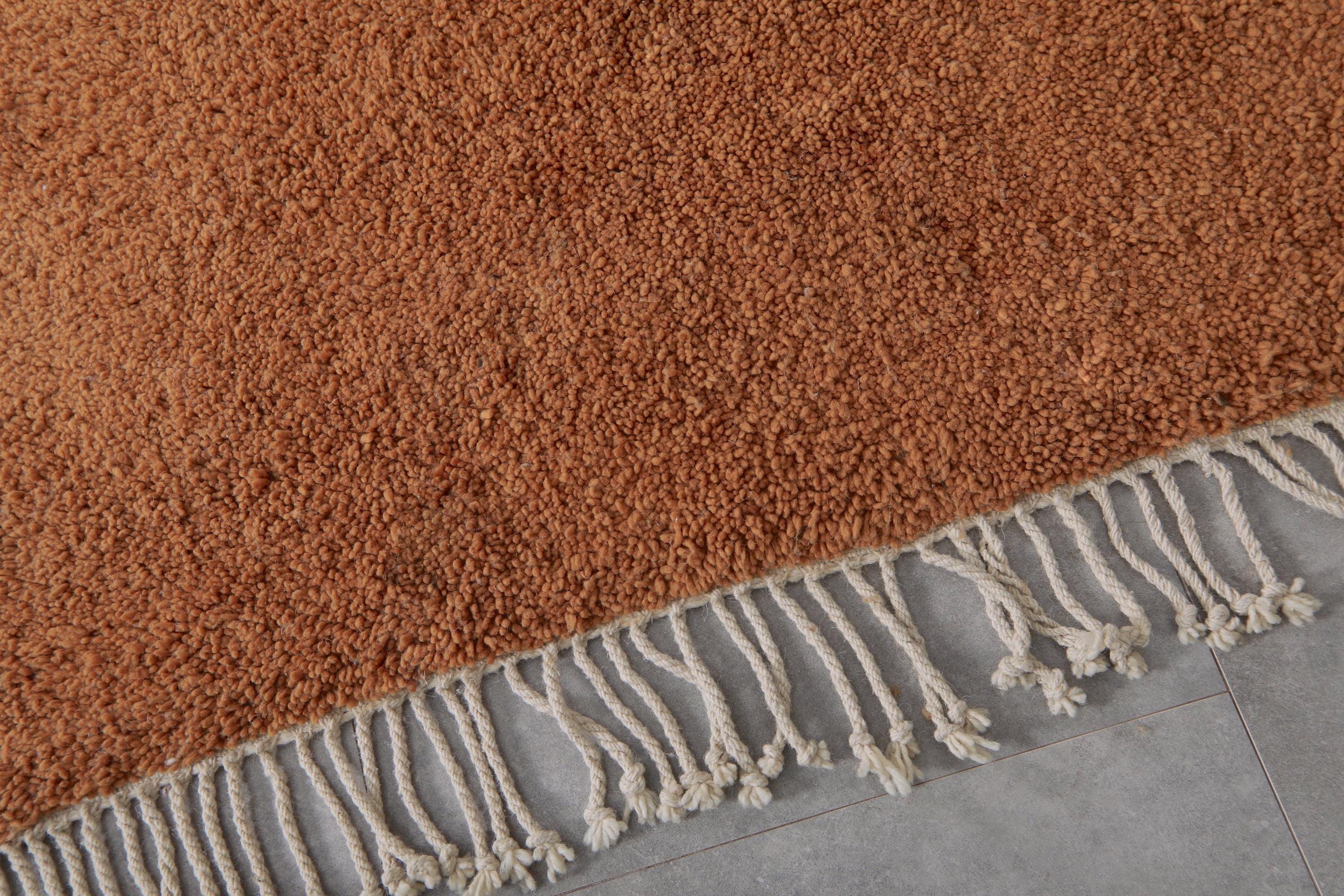 Moroccan Rug Dark Ginger Color - Beni Ourain Rug - Custom Size Rug ...