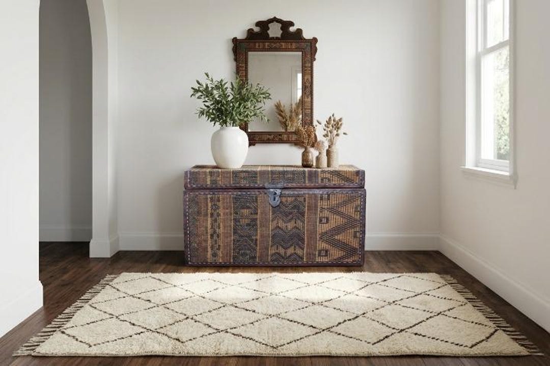 Vintage Tuareg Reed Chest – Handwoven African Storage Trunk - Boho ...
