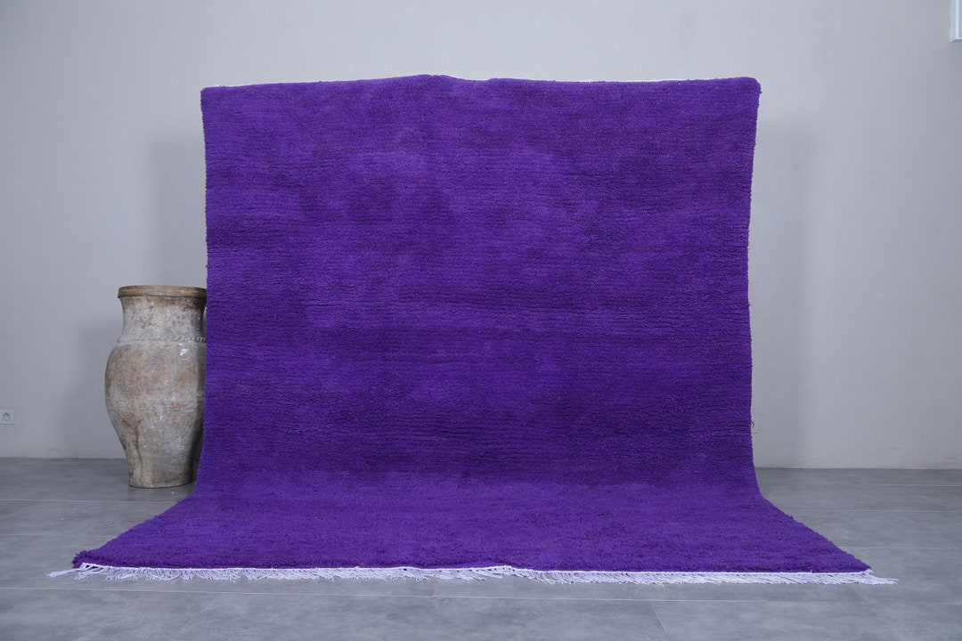 Moroccan Rug Royal Purple Violet Blue 8.1 X 10 Feet Handmade Beni ...