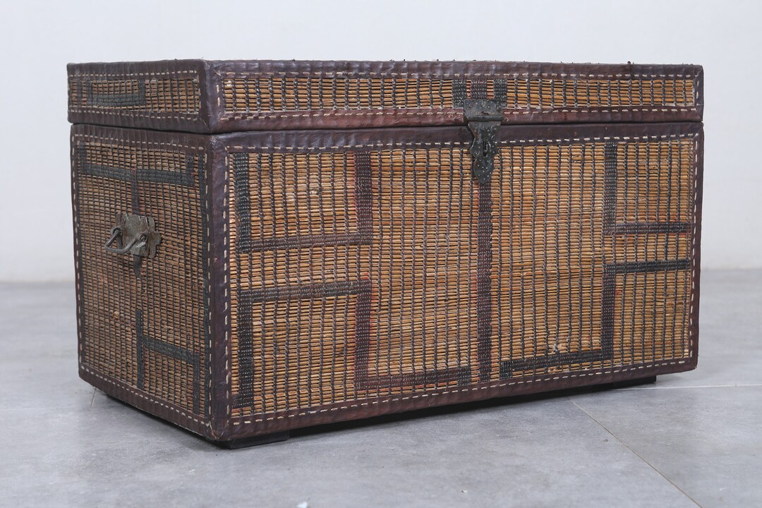 Handcrafted African Chest – Boho Decor Wooden Trunk With Leather ...