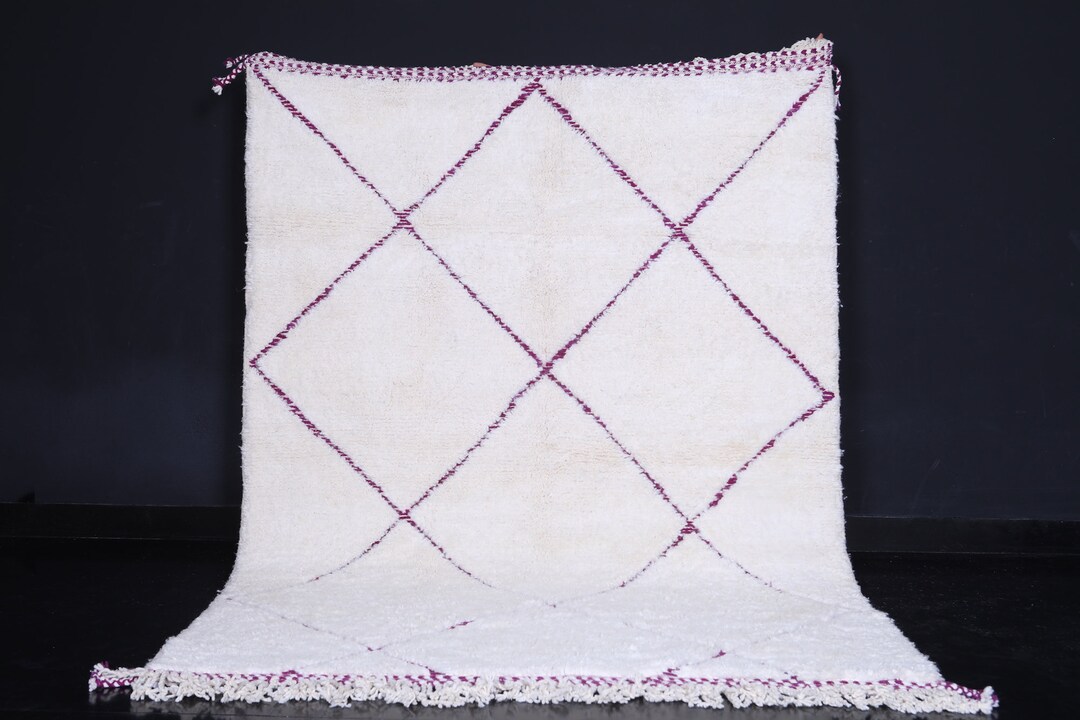 Moroccan Rug Beni Ourain - Moroccan Trellis Rug - Purple Trellis Rug ...