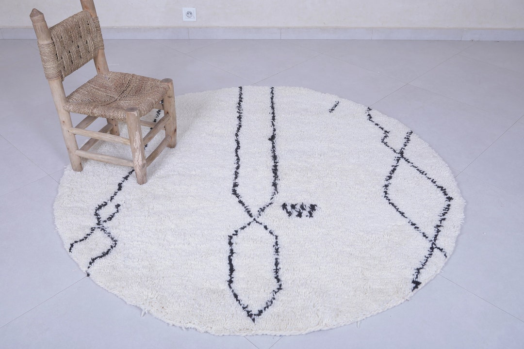 Moroccan Round Rug - Custom Round Rug - Berber Rug - Wool Round Rug ...