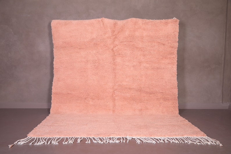 Moroccan Rug Rose Solid Rose Rug Moroccan Rug Wool - Etsy