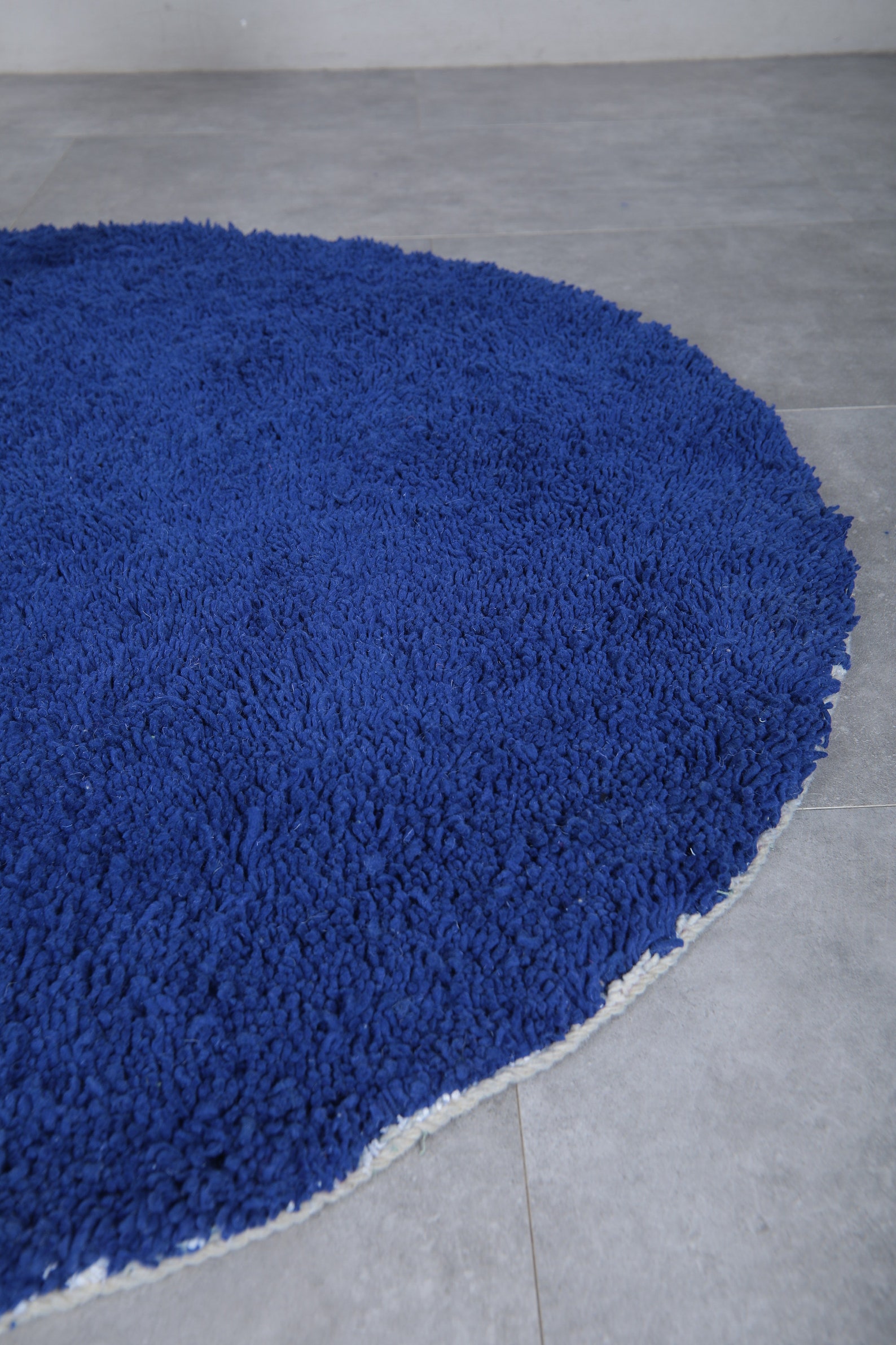 Custom Blue Round Rug - Custom Round Rug - Berber Rug - Wool Round Rug ...