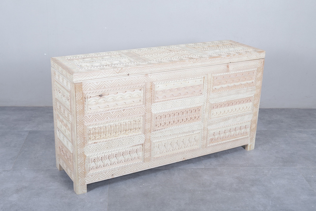 Custom Moroccan Trunk - Moroccan Chest - Berber Wooden Trunk - Handmade ...