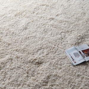 Moroccan Rug Ivory - Solid Creamy Rug - Plain Cream Rug - Wool Berber ...