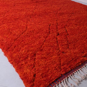 Moroccan Red Rug - Berber Rug - Red Rug - Wool Berber Rug - Beni Ourain ...