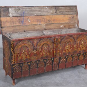 Moroccan Trunk - Berber Wood Trunk - Vintage Trunk - Wooden Trunk - H ...