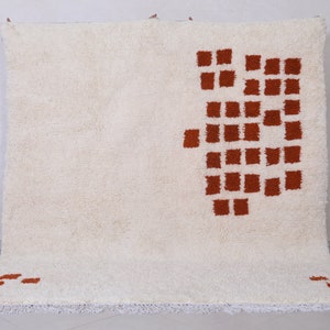 Checkered Rug - Moroccan Rug Checkered - Red Checkered Rug - Handmade ...