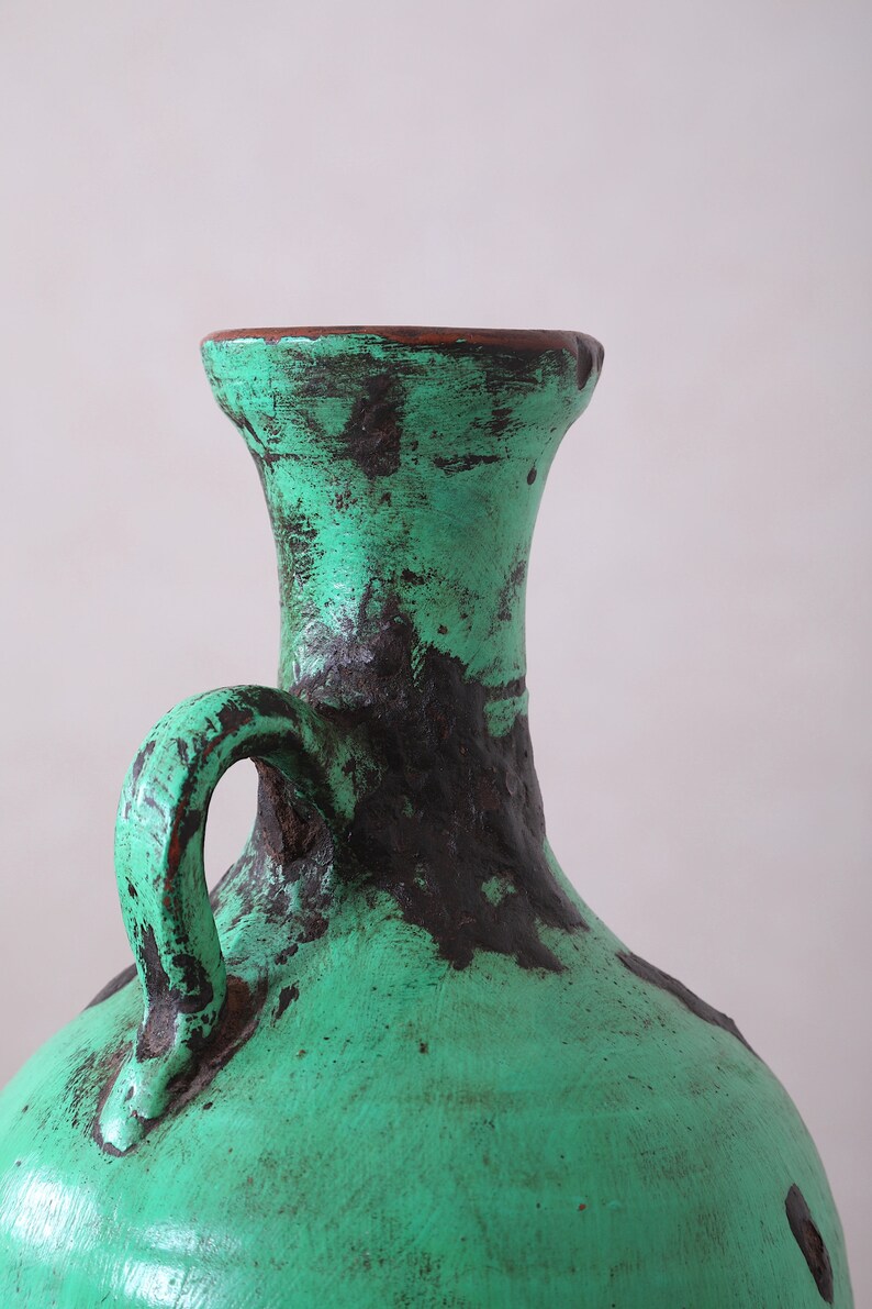 Moroccan Green Jug Moroccan Green Jug Vase Green Pottery - Etsy