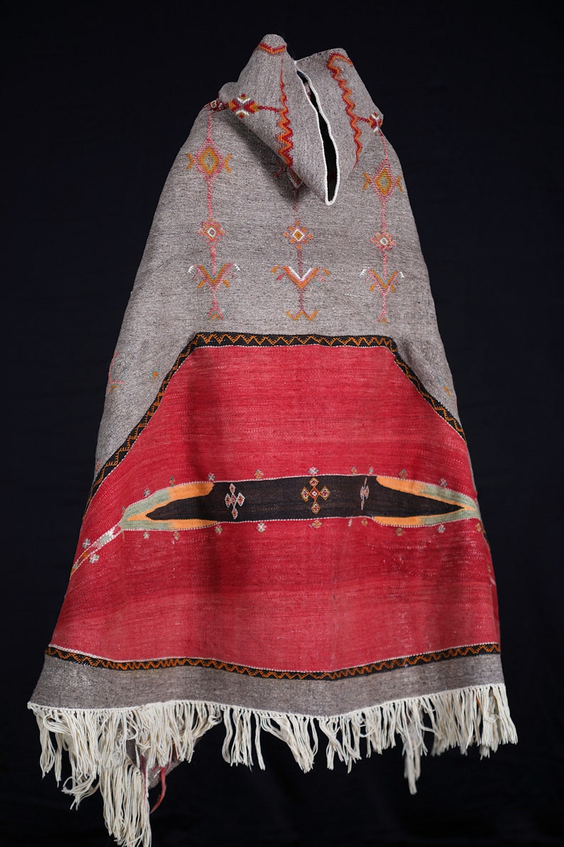 Gray Burnous Berber Burnous Berber Cape Moroccan Burnous | Etsy