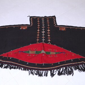 Black Moroccan Cape Burnous Berber Burnous Berber Cape Moroccan Burnous ...