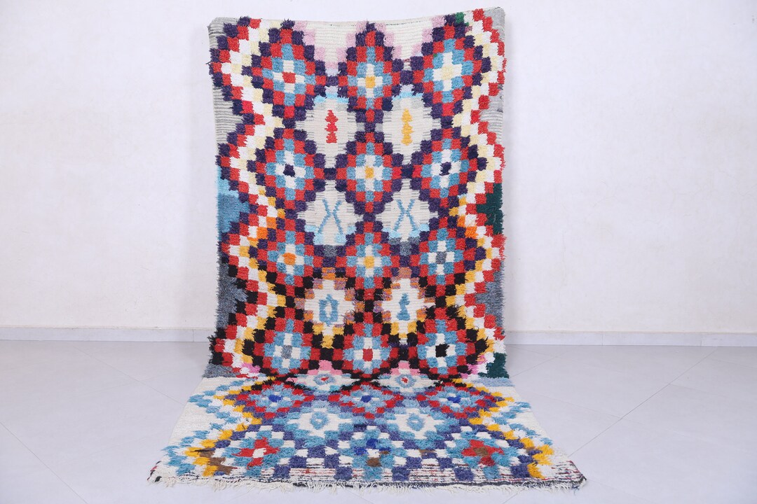 Vintage Moroccan Rug 4.8 X 9.5 Feet Morocco Rug - Handmade Rug ...