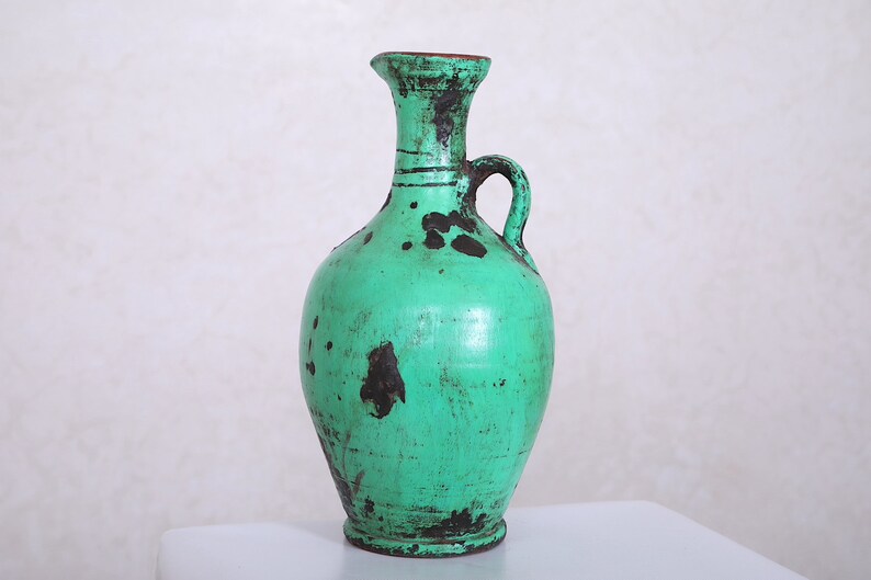 Moroccan Green Jug Moroccan Green Jug Vase Green Pottery - Etsy