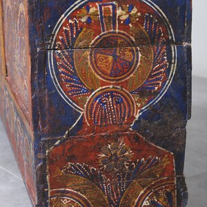 Moroccan Wood Chest - Vintage Moroccan Chest - Old Chest - Hand Painted ...