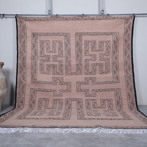 Amazing Flat Woven Rug With Tuareg Style Handmade Moroccan - Etsy