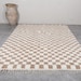 Checkered Brown Rug Moroccan Rug Checkered Rug Brown Checkered Rug ...