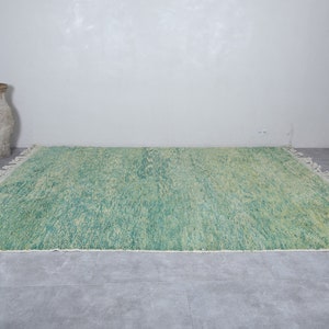 Moroccan Rug Green Handmade Rug Moroccan Berber Rug Solid Rug Morocco ...