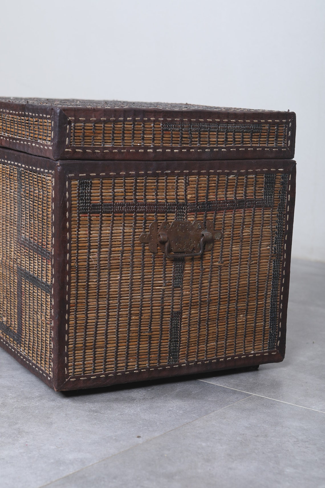 Handcrafted African Chest – Boho Decor Wooden Trunk With Leather ...