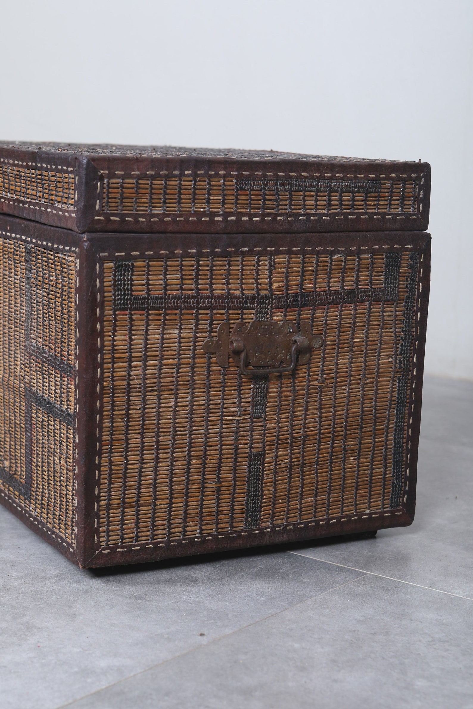 Handcrafted African Chest – Boho Decor Wooden Trunk With Leather ...