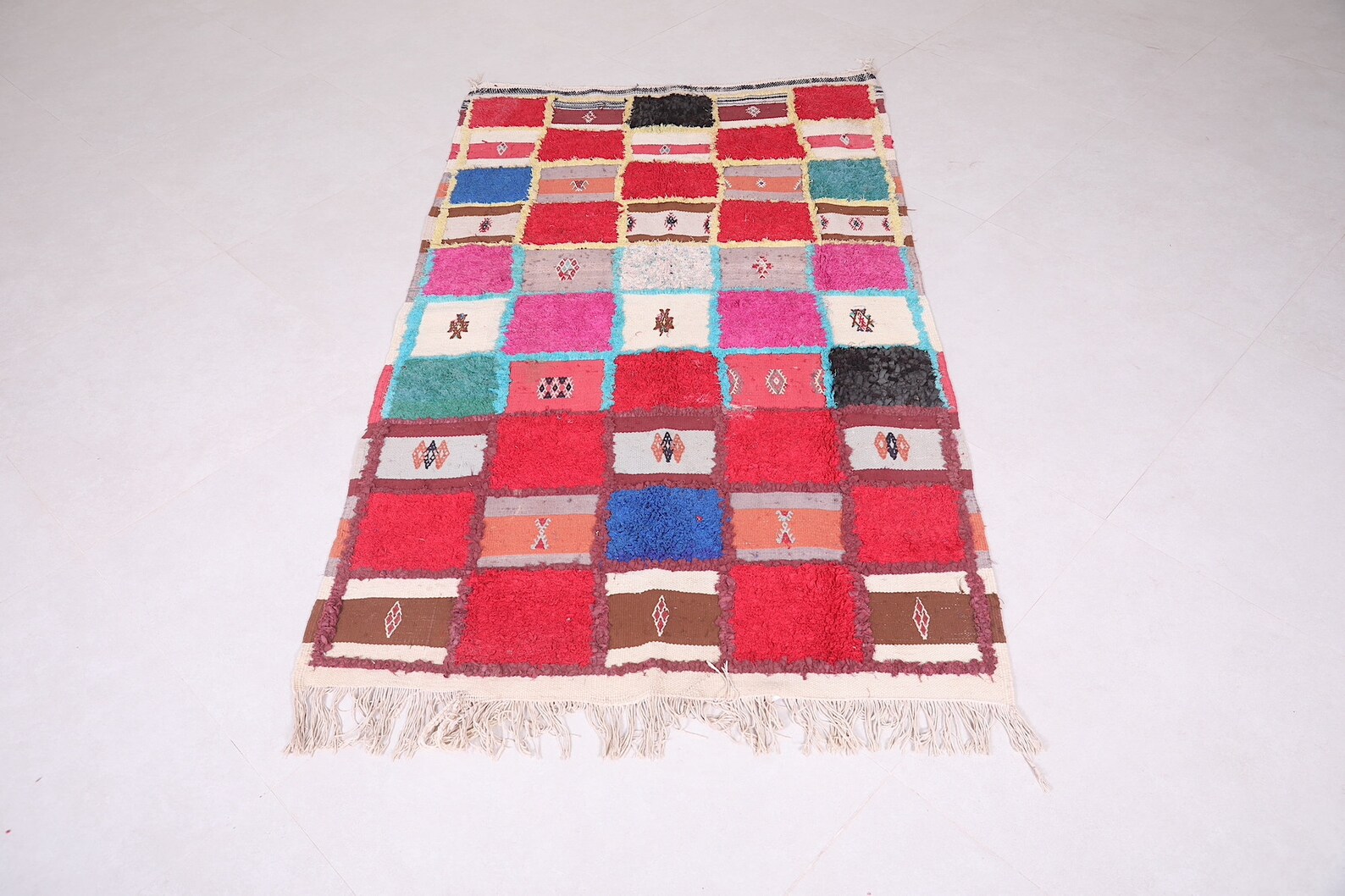 Moroccan Bohemian Rug 3.4 X 5.9 Feet Colorful Rug Vintage - Etsy