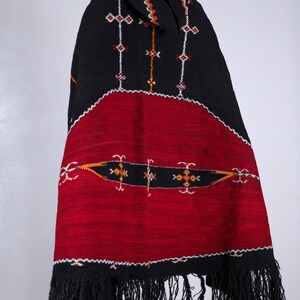 Black Hooded Cape Burnous Berber Burnous Berber Cape Moroccan Burnous ...