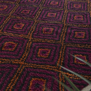 Moroccan Purple Rug - Hand Knotted Rug - Moroccan Rug - Moroccan Berber ...