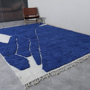 Contemporary Moroccan Rug Blue - Moroccan Area Rug - Custom Berber Blue ...