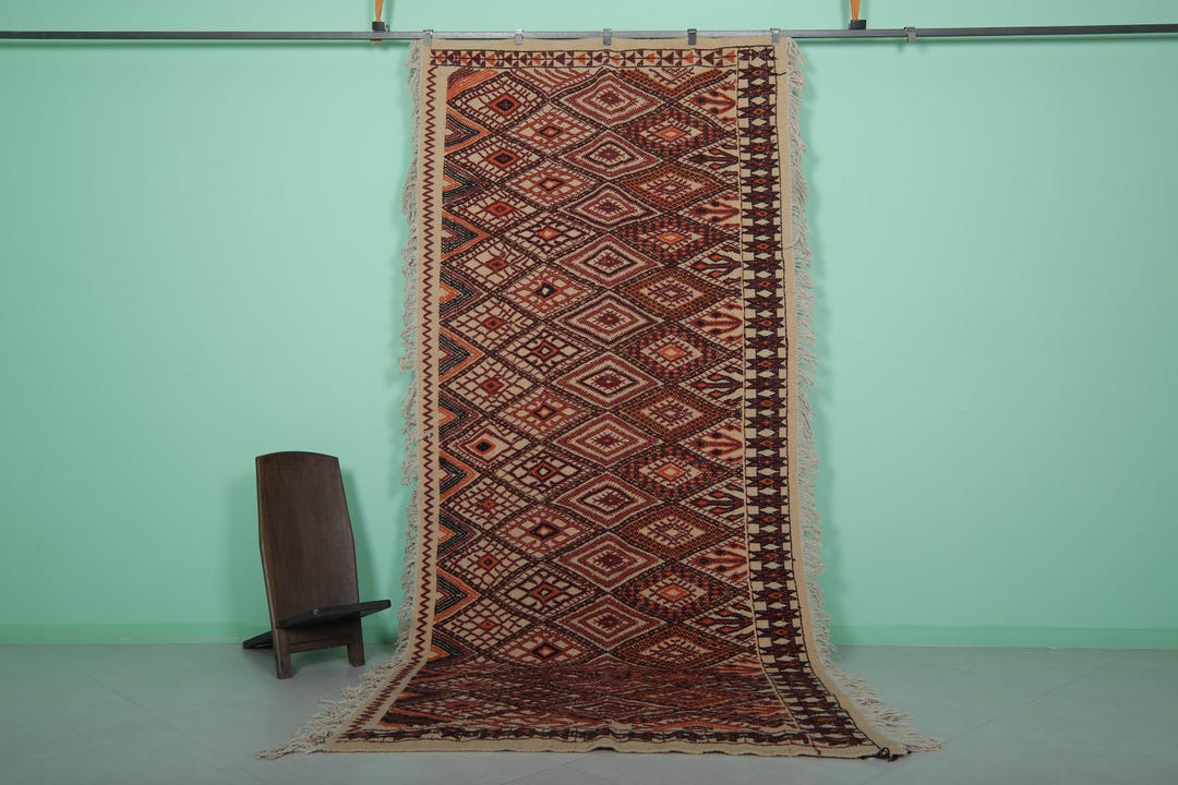Runner Moroccan Rug 5.2 Ft X 11.2 Ft Vintage Berber Rug Tribal Rug ...