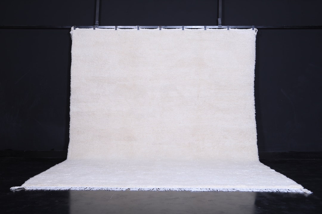 Moroccan Rug White - Solid Rug - Custom Moroccan Rug - Berber Rug ...