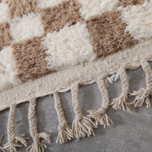 Checkered Brown Rug - Moroccan Rug - Checkered Rug - Brown Checkered ...