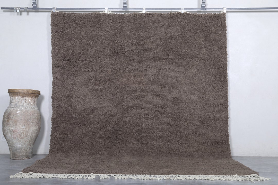 Moroccan Brown Rug - Solid Brown Rug - Moroccan Area Rug - Plain Rug ...