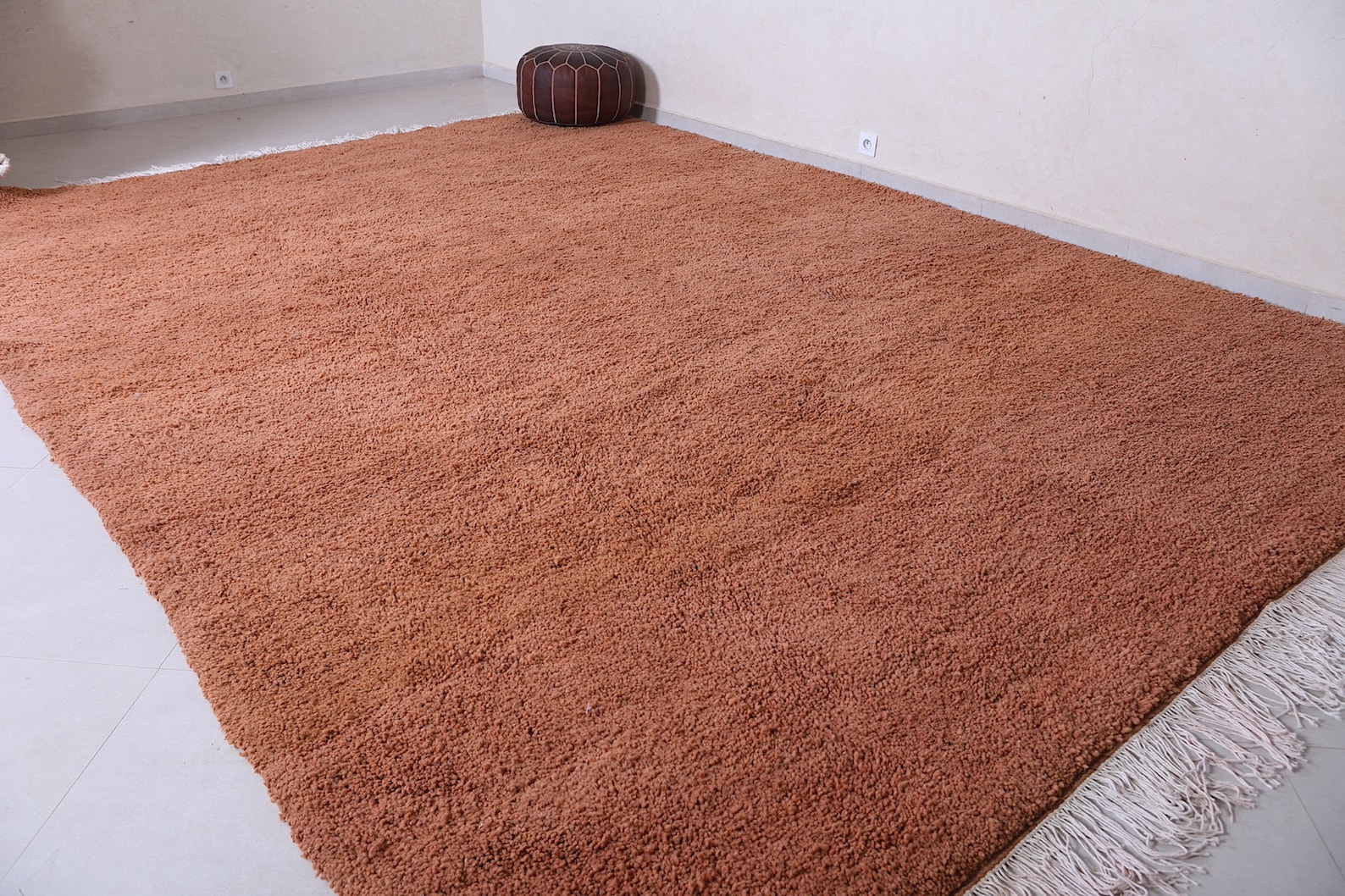 Moroccan Terracotta Rug Terracotta Solid Rug Wool Berber - Etsy