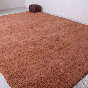 Moroccan Terracotta Rug Terracotta Solid Rug Wool Berber Rug Custom Rug ...
