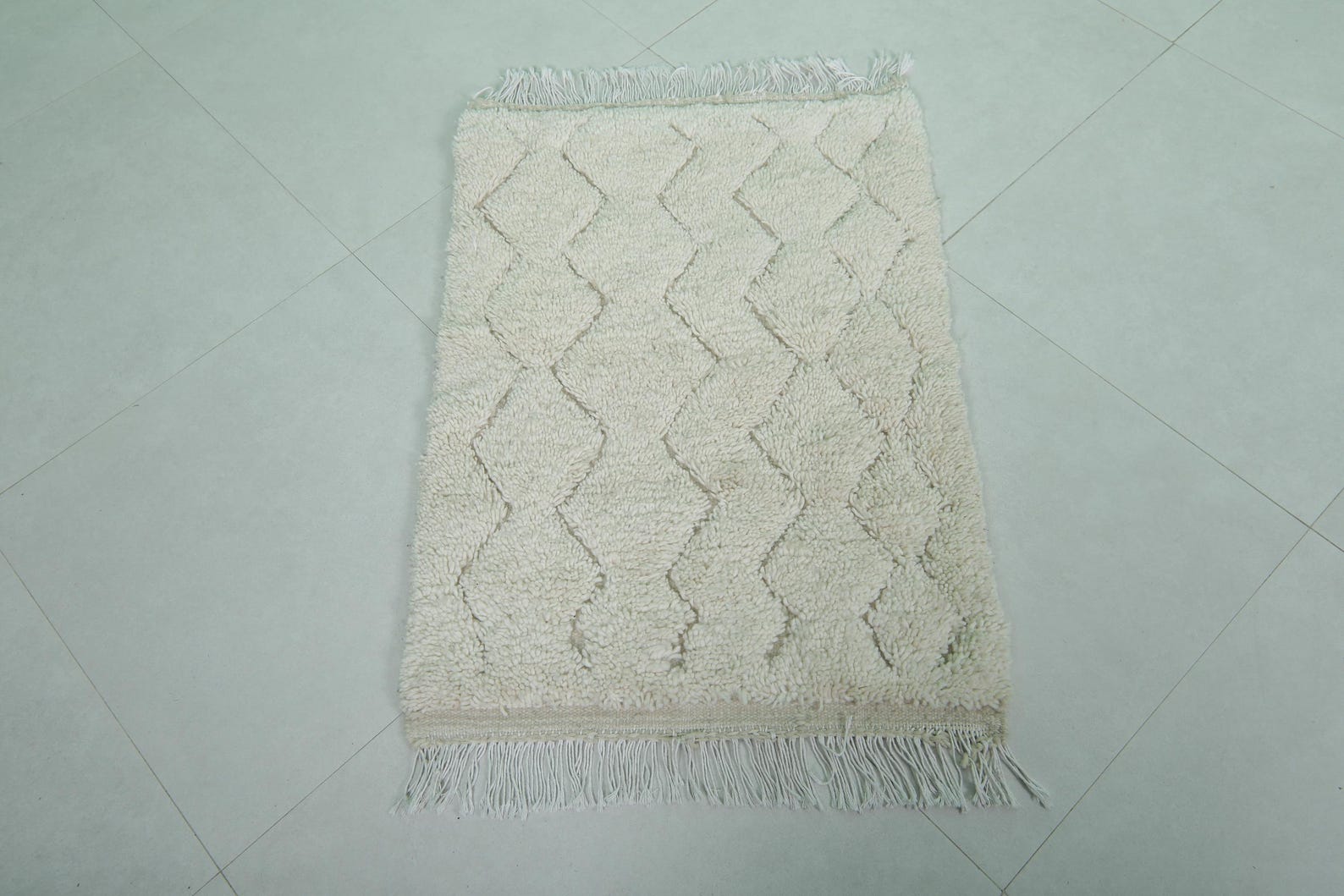 Small Moroccan Beni Ourain Rug 2.2 X 3.2 Ft - Handmade Moroccan Wool ...
