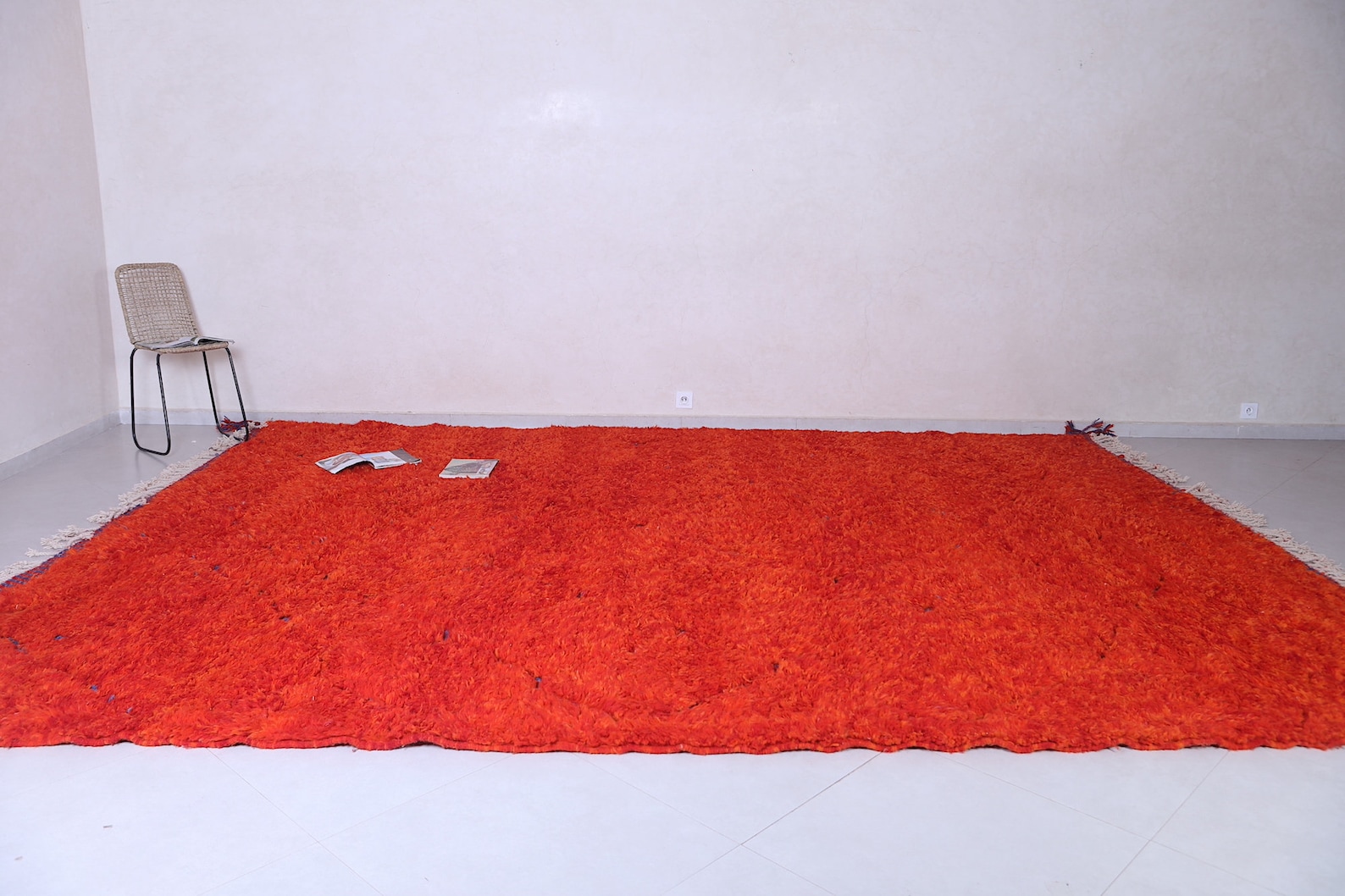 Moroccan Red Rug - Berber Rug - Red Rug - Wool Berber Rug - Beni Ourain ...