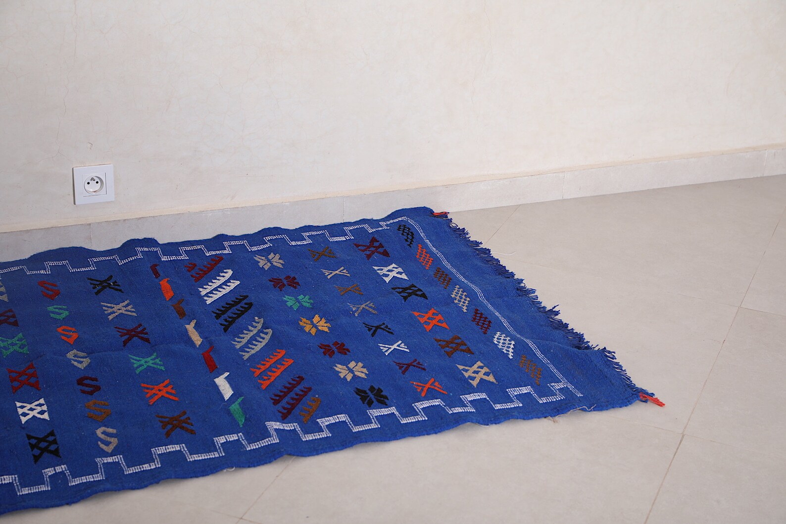 Blue Moroccan Rug 3.1 X 4.7 Feet Kilim Rug Hooked Rug - Etsy