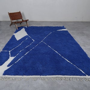 Contemporary Moroccan Rug Blue - Moroccan Area Rug - Custom Berber Blue ...