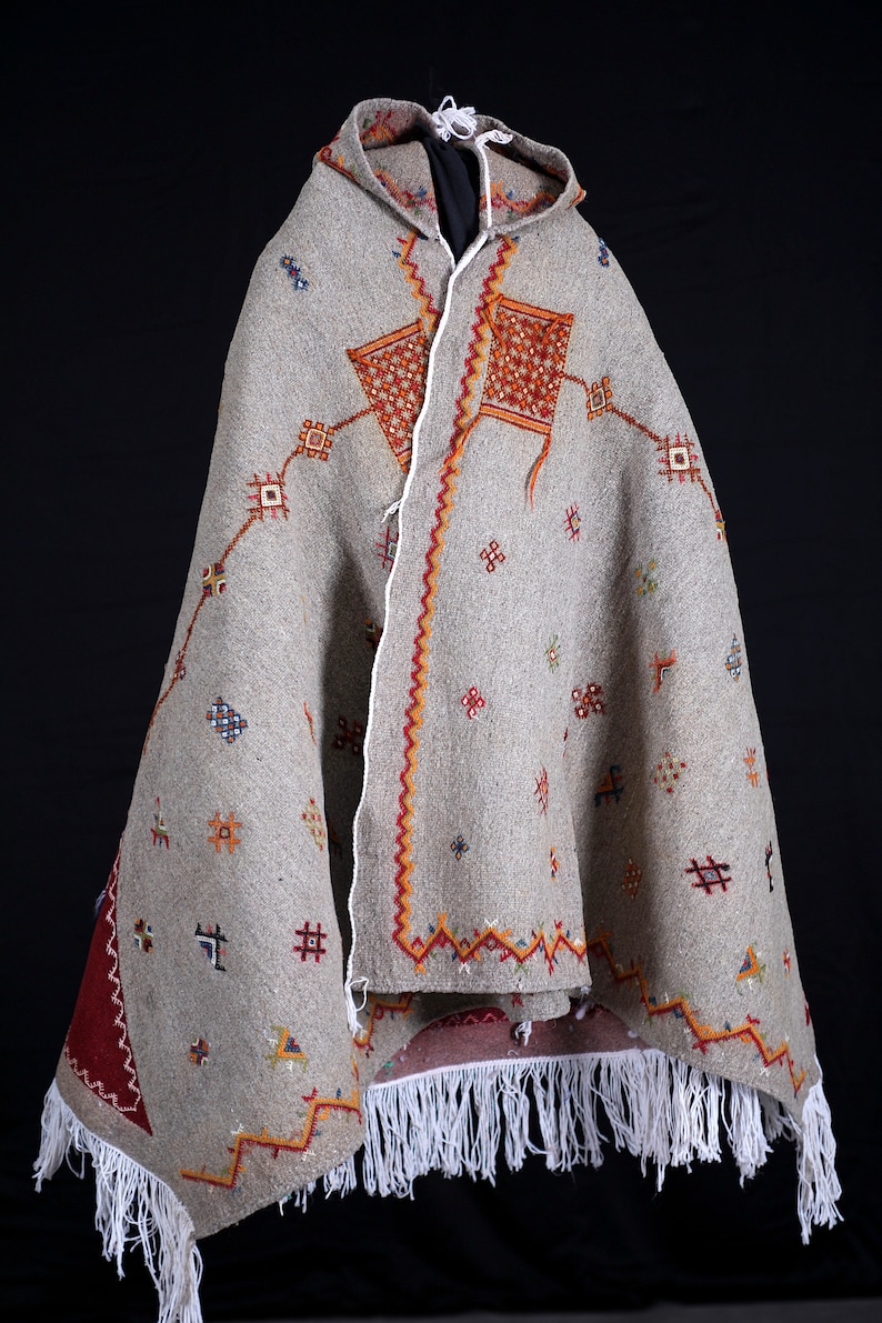 Berber Cape Moroccan Burnous Hooded Cape Moroccan Cloak | Etsy