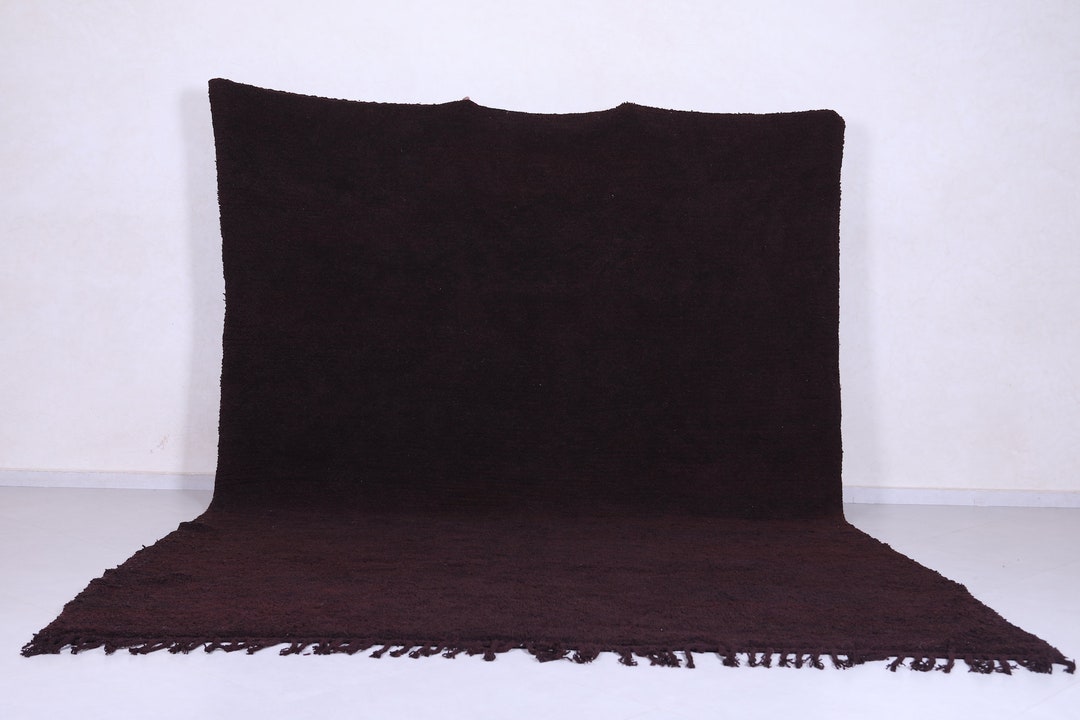 Moroccan Rug Brown Moroccan Rug Dark Plain Brown Rug Custom Area Rug ...
